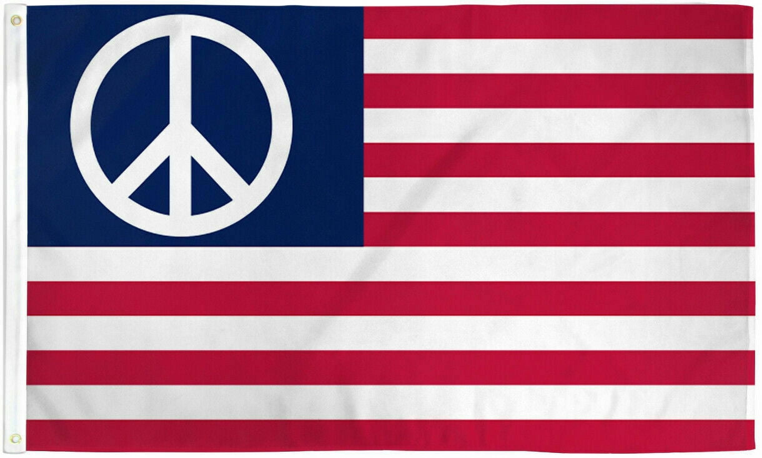 US Peace Sign Flag United States America USA 3x5 ft American Anti-war ...