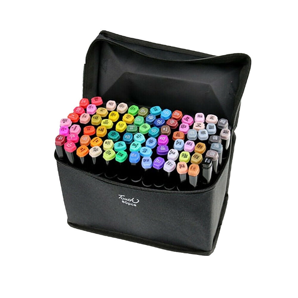 US Permanent Art Sketch Drawing Marker Set Alcohol Markers Double ...