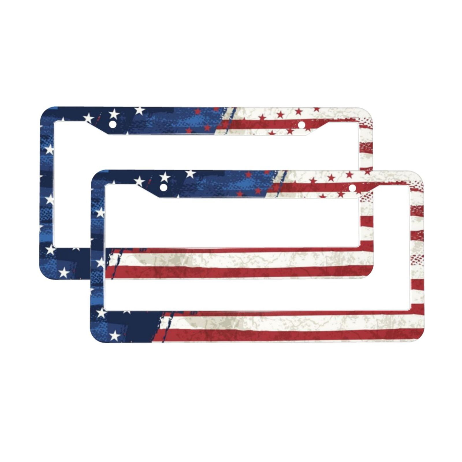US Personalized Flag License Plate Frame Personalized Car Decoration ...