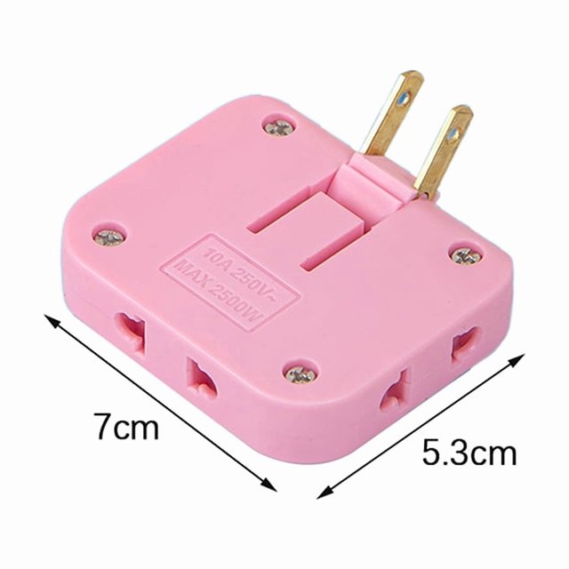 US Plug And Socket 3 In 1 Extension Travel Adaptor AC Outlet Mexico ...
