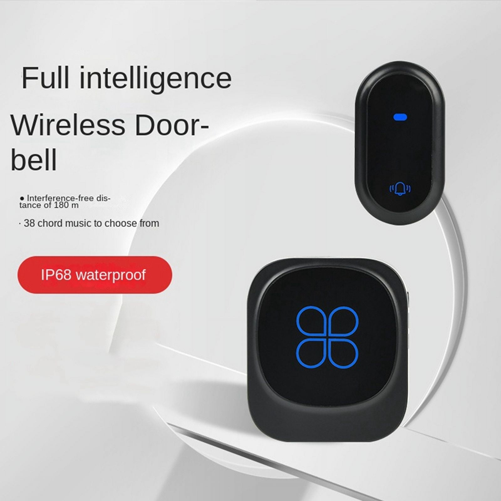 US Plug Waterproof Smart Doorbell Wireless Doorbell IP68 Home Door Bell ...