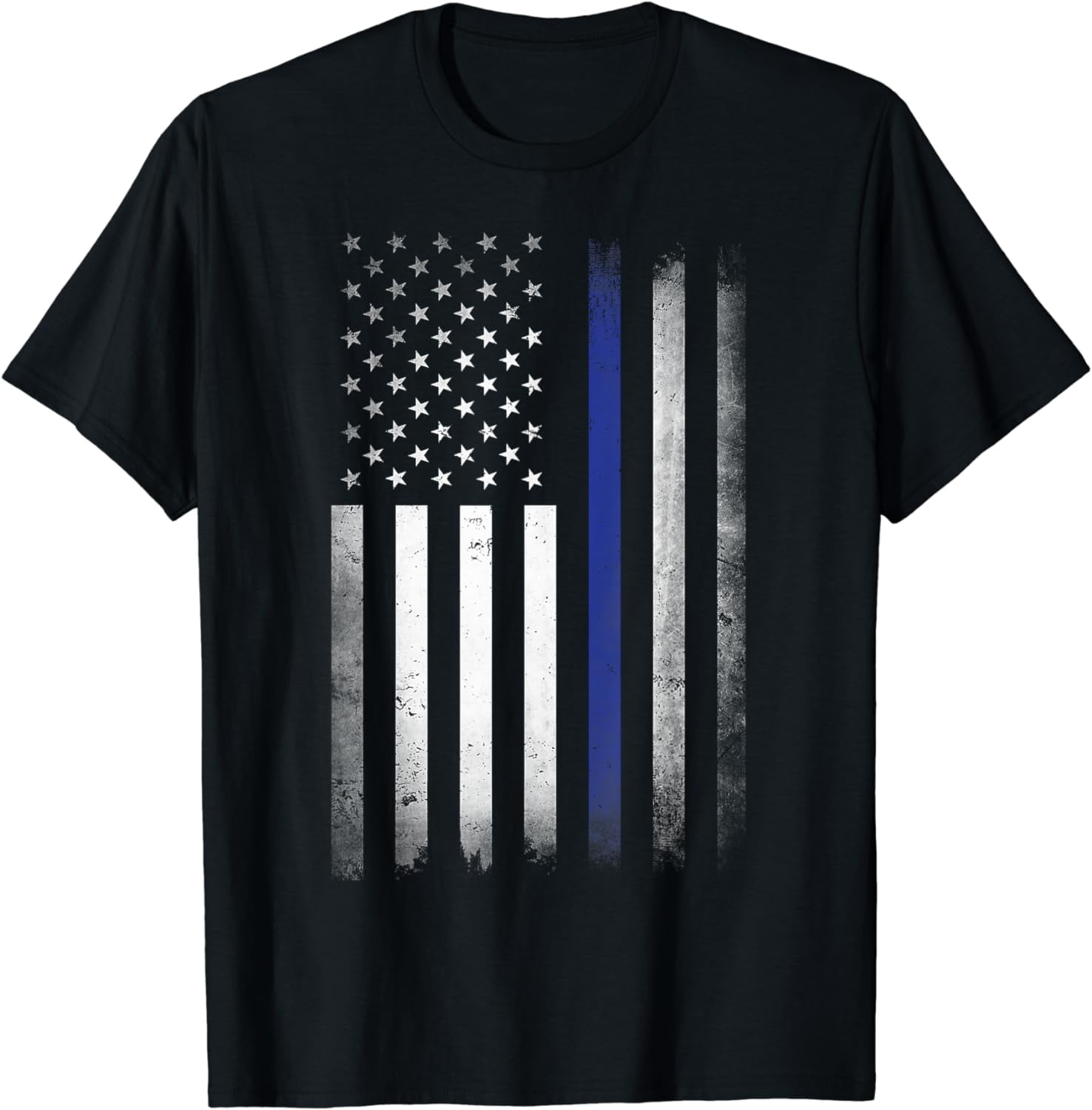 US Police USA American Flag Back the Blue Lives Matter T-Shirt ...
