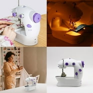 Michley Portable 16-Stitch Sewing Machine with Accessory Compartment ...