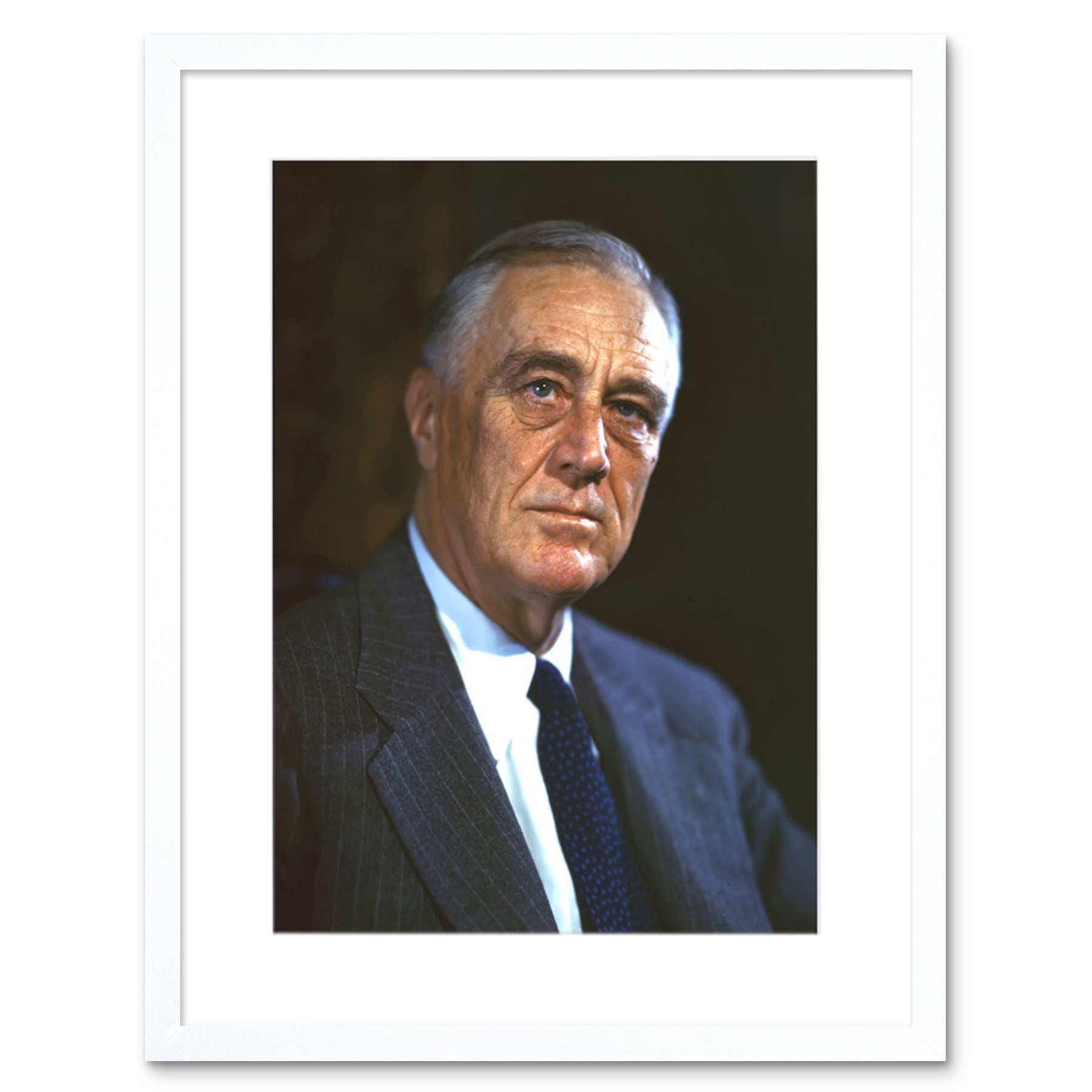 US President Franklin D Roosevelt Portrait Photo Artwork Framed Wall ...
