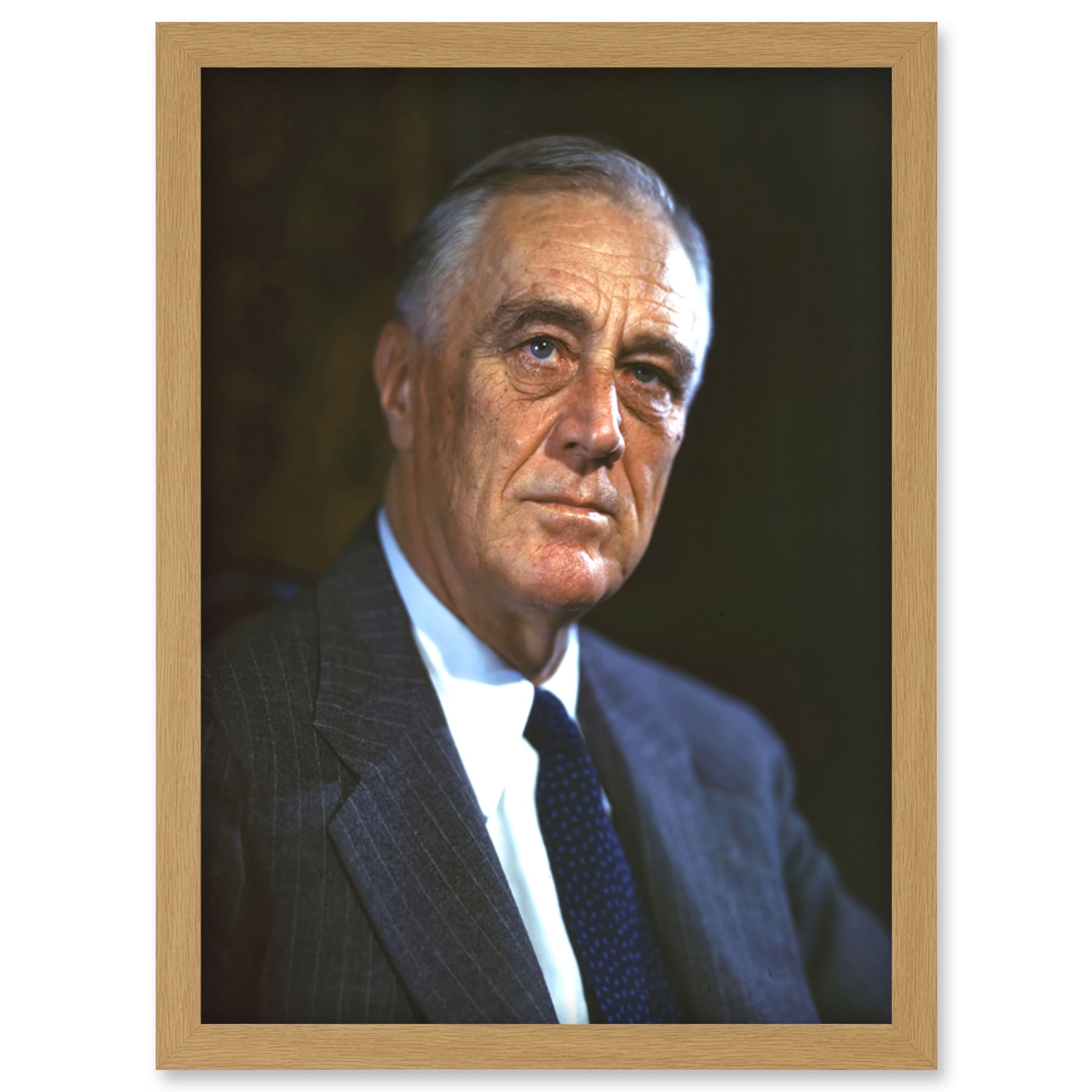 US President Franklin D Roosevelt Portrait Photo Artwork Framed Wall ...
