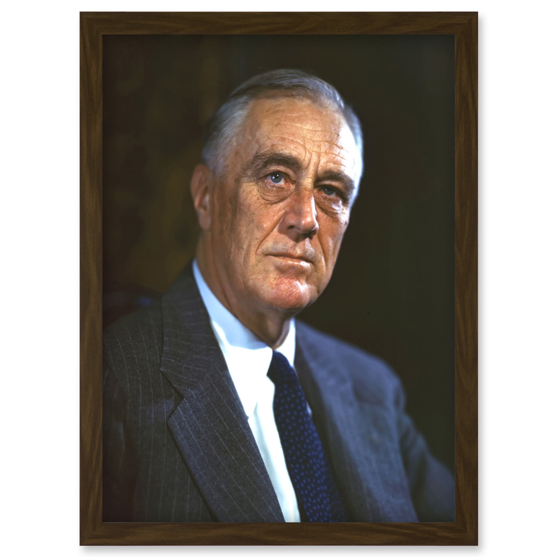 US President Franklin D Roosevelt Portrait Photo Artwork Framed Wall ...