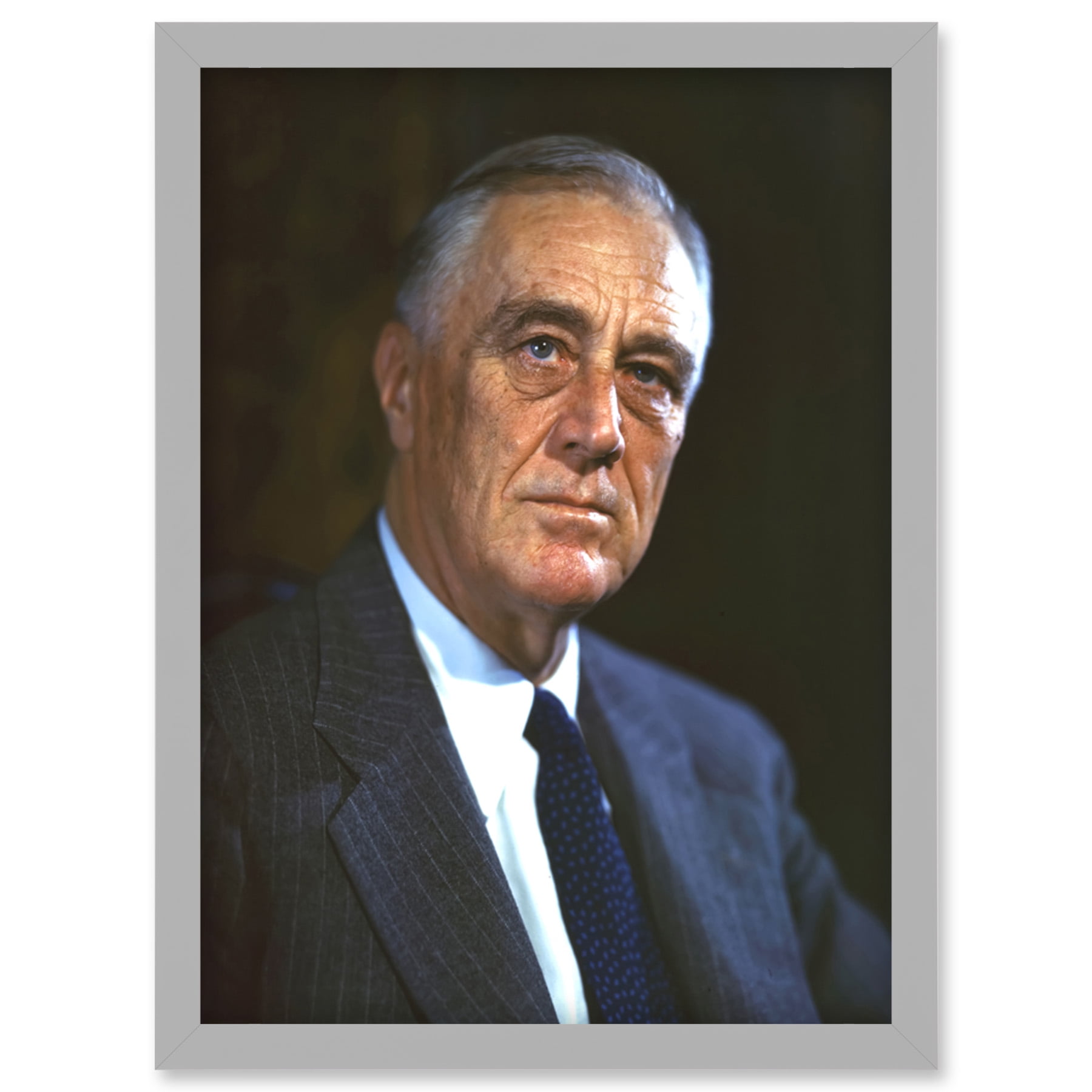 US President Franklin D Roosevelt Portrait Photo Artwork Framed Wall ...