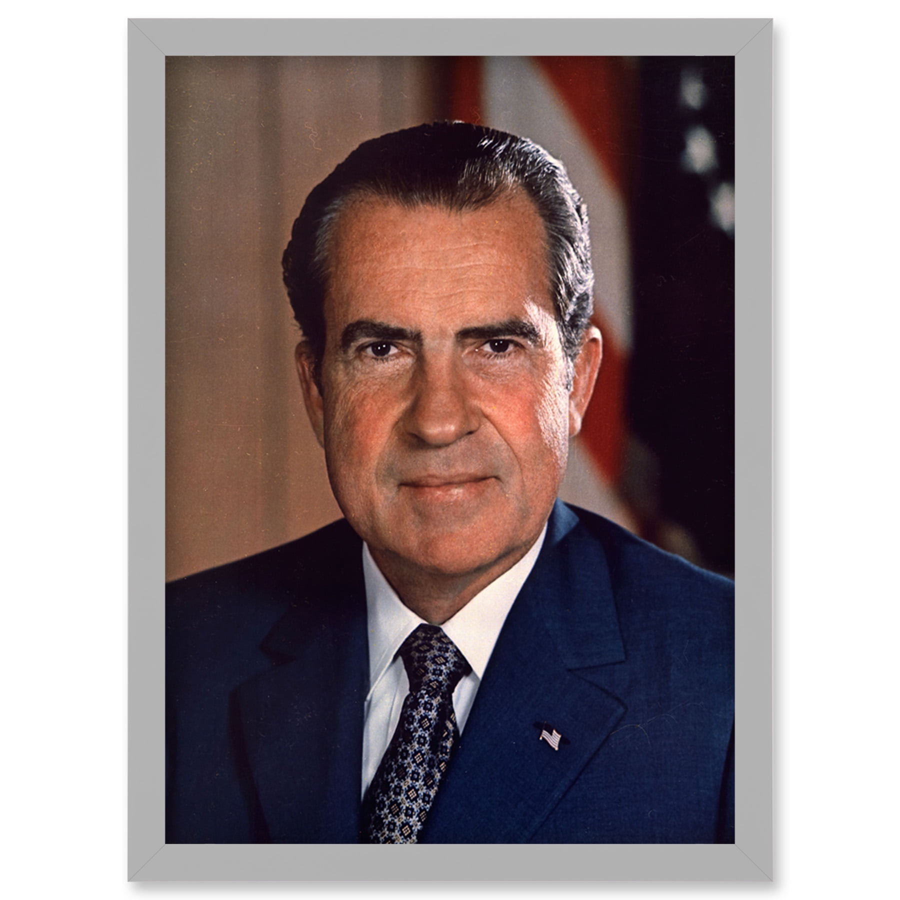 US President Richard Nixon Portrait Photo Artwork Framed Wall Art Print ...