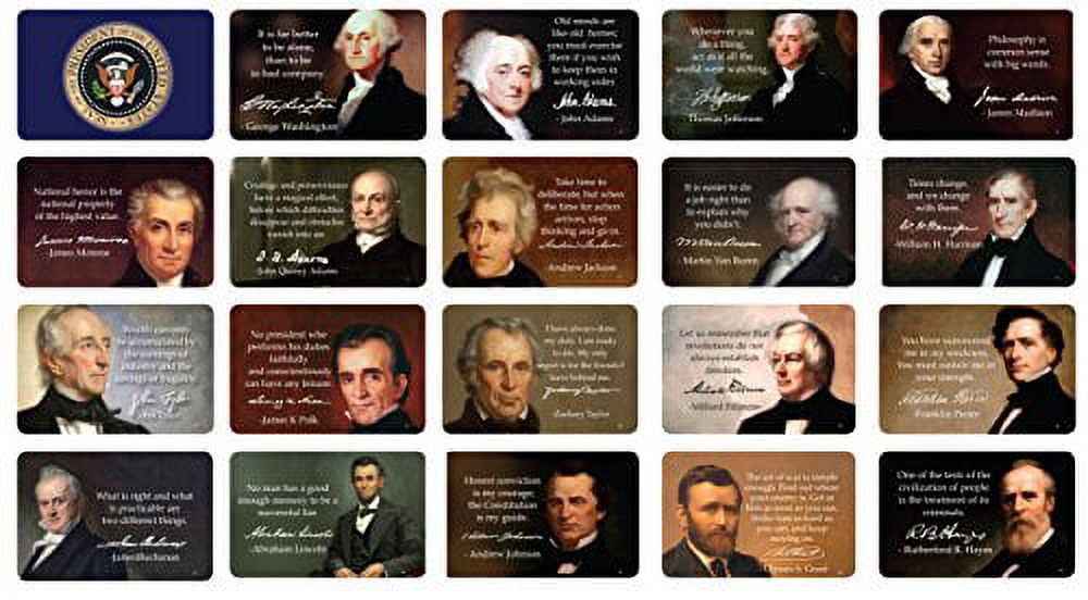 US Presidents Quote Cards; Inspirational Quotes and Full-Color Images ...