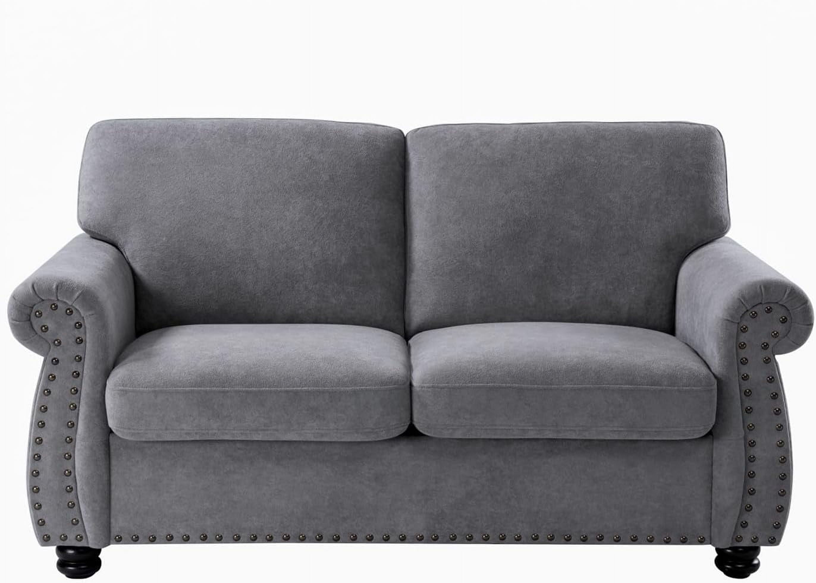 US Pride Furniture 65 in. Wide Rolled Arm Velvet Modern Rectangle ...