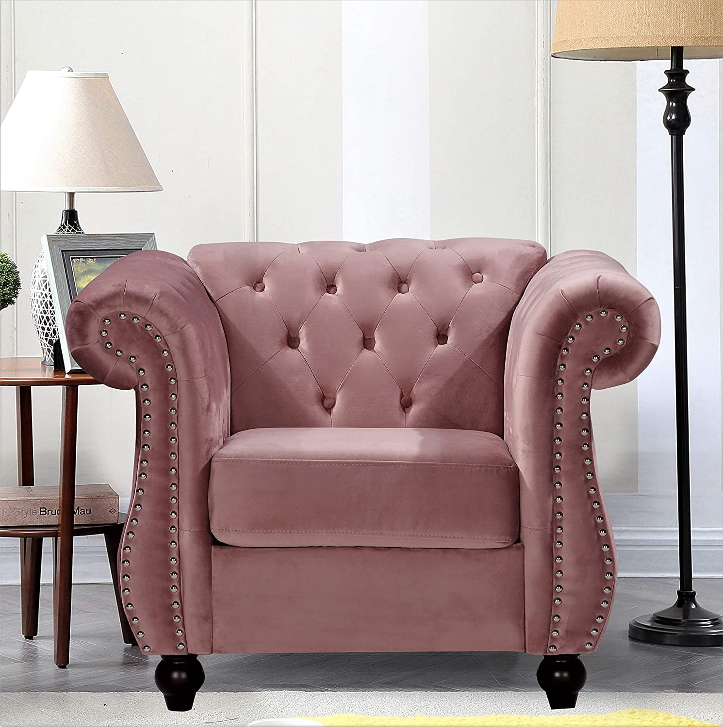 US Pride Furniture Chester 40.55 in. Wide Rolled Arm Velvet Modern ...