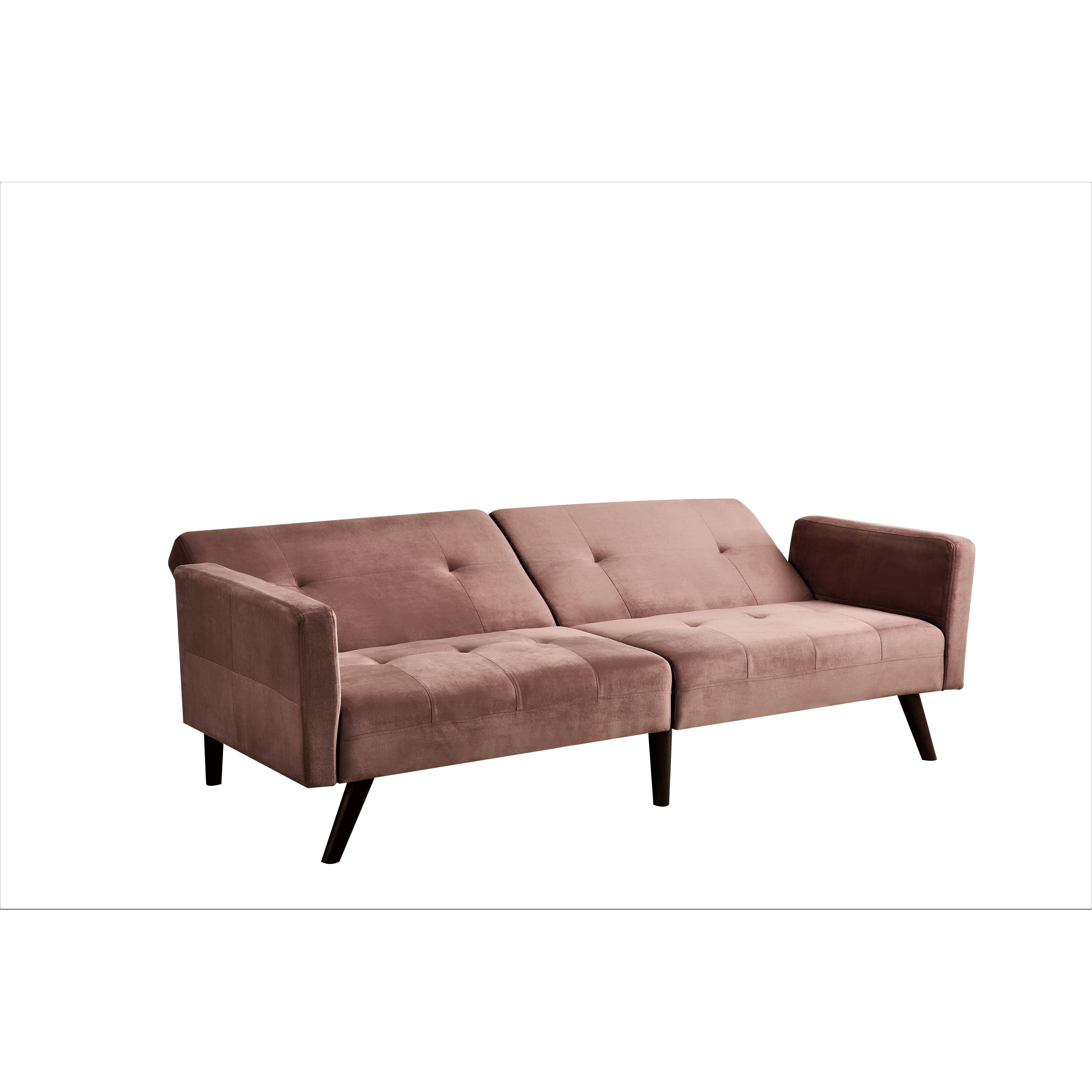 US Pride Furniture Eason 2-Seater Sofa Bed Sleeper Rose Velvet Velvet ...