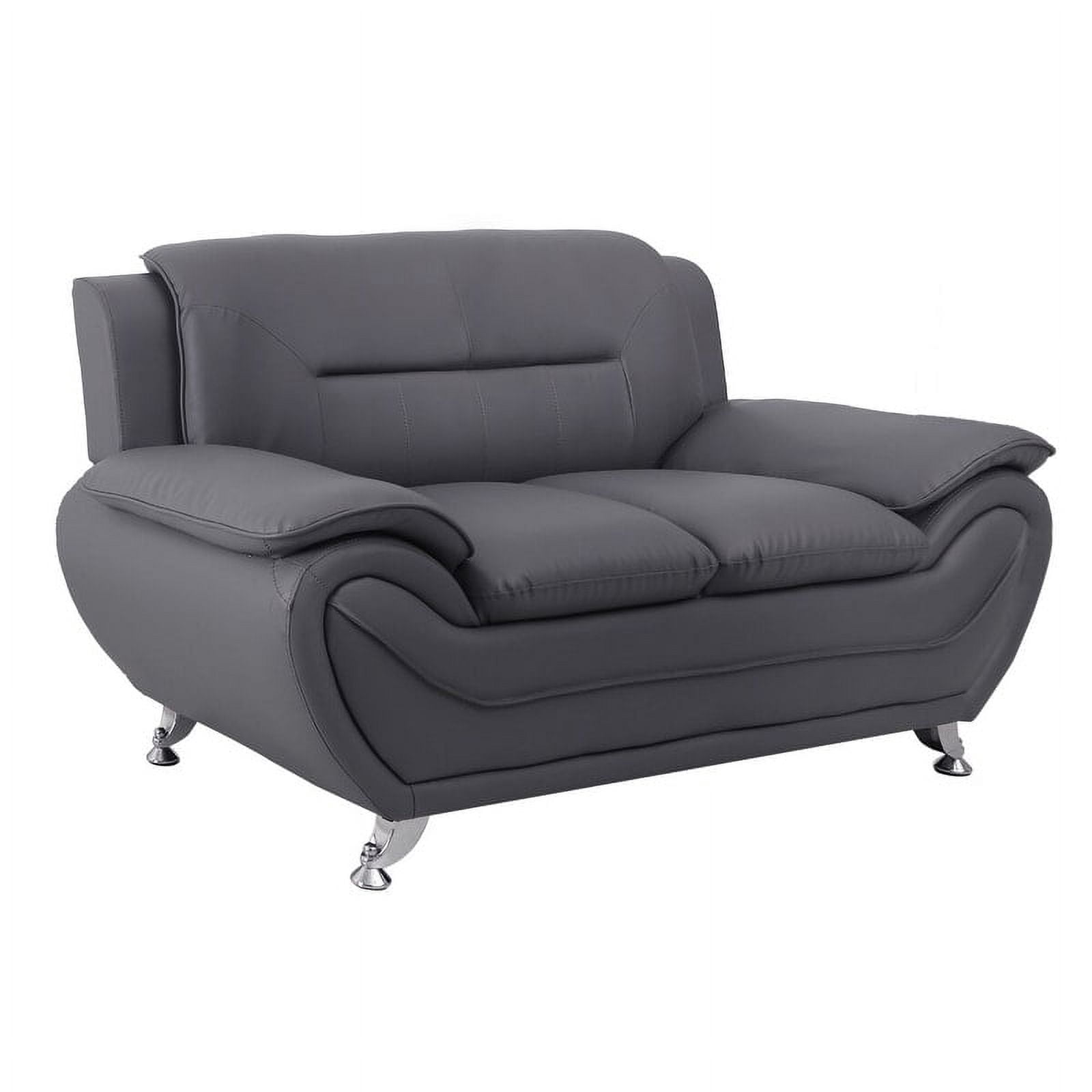 US Pride Furniture Michael Segura Bonded Leather Upholstered Loveseat ...