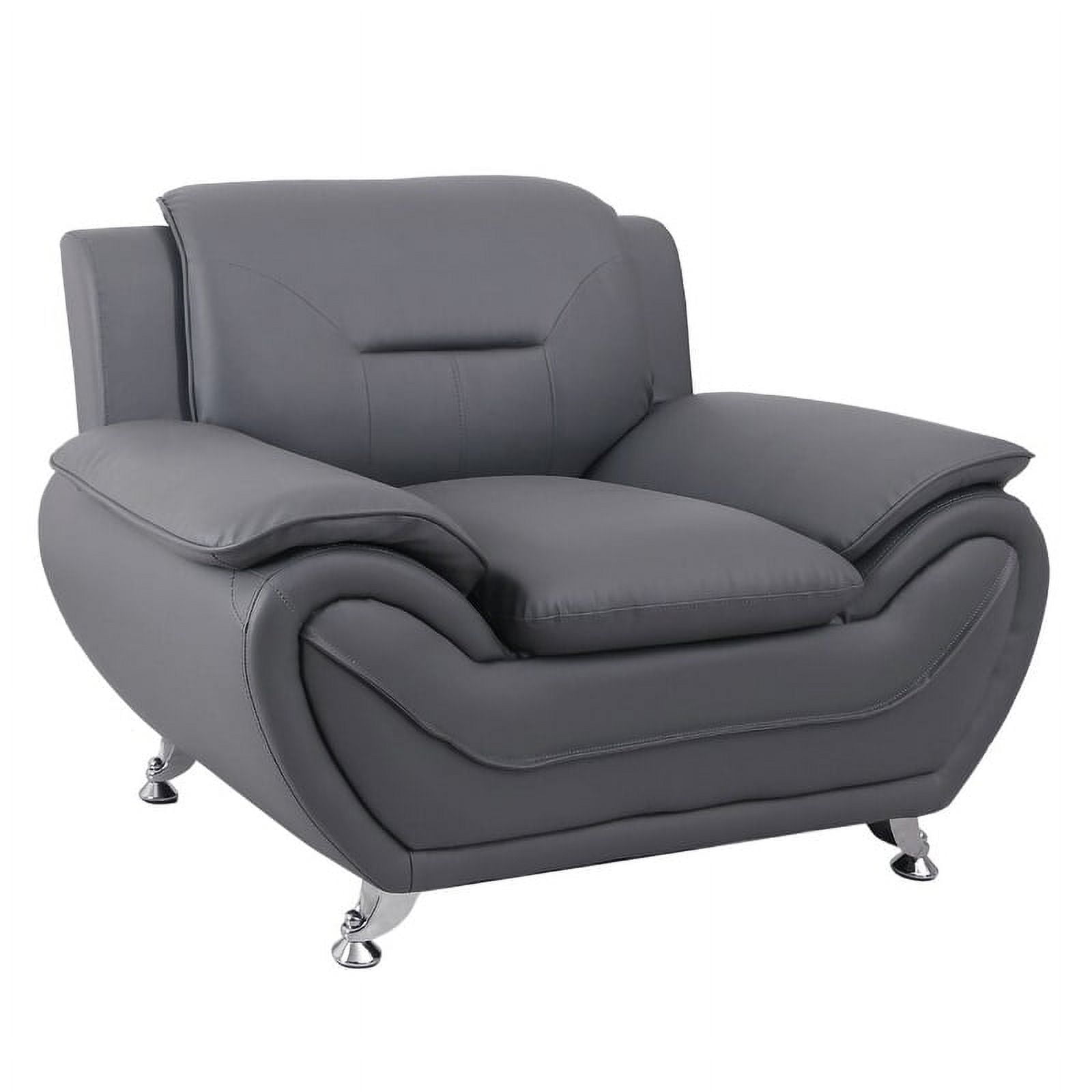 US Pride Furniture Michael Segura Faux Leather Upholstered Club Chair ...
