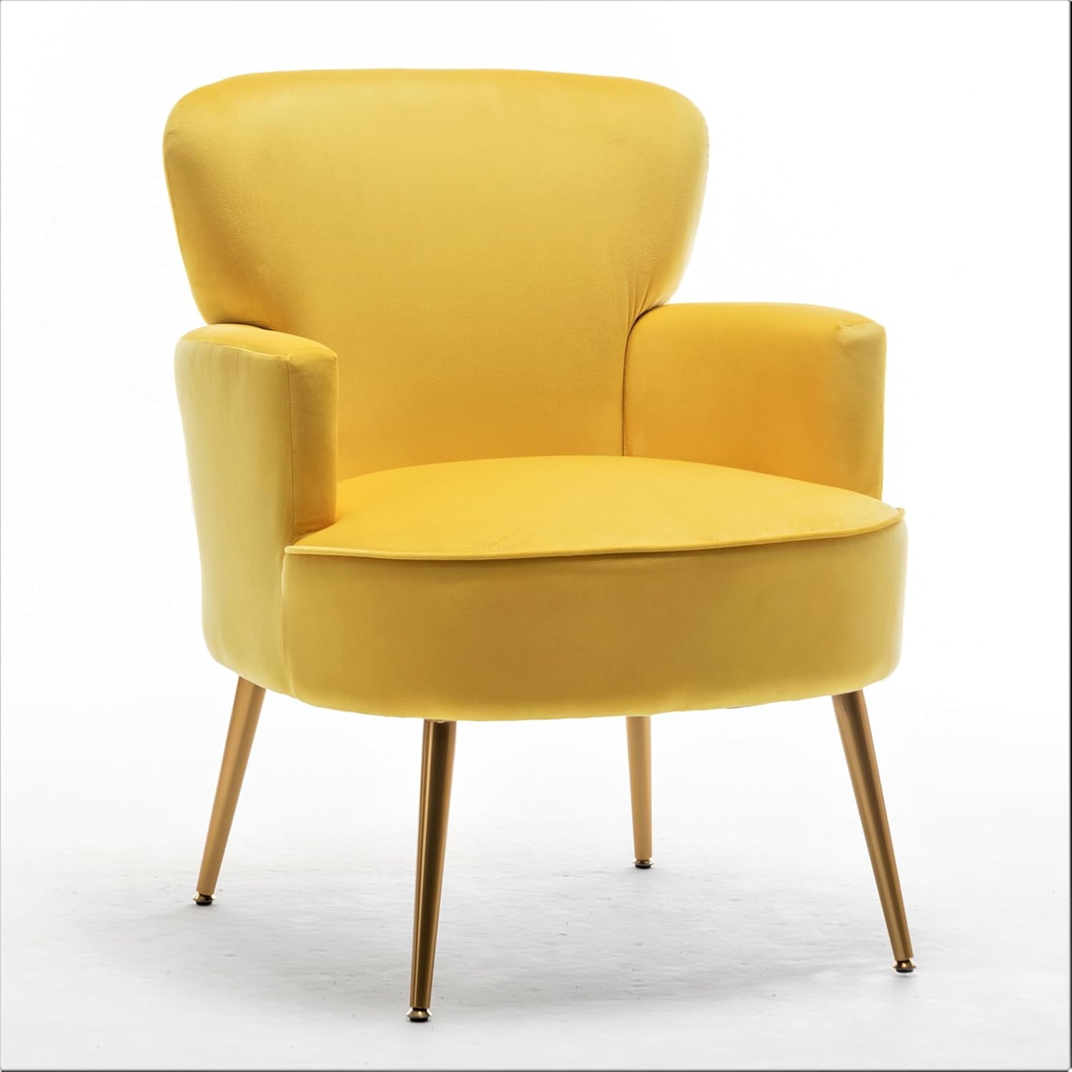 US Pride Furniture Trendy Velvet Accent Chair with Gold Metal Legs ...