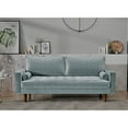 US Pride Furniture US Pride Mac Velvet Sofa Light Greyish Cyan ...