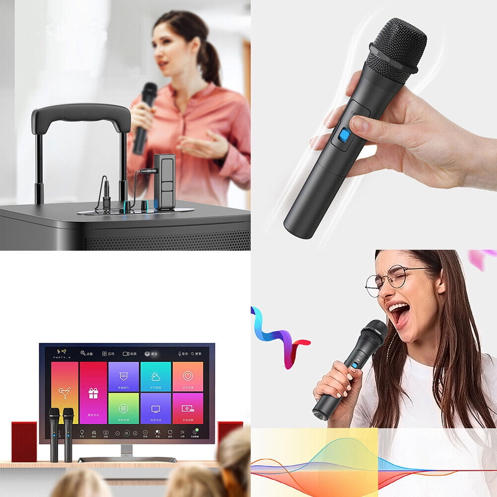 US Professional VHF Wireless Microphone Handheld Mic System Karaoke W ...