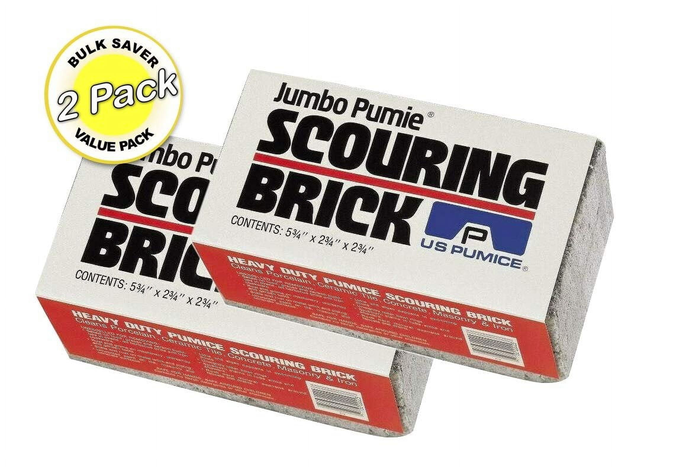 US Pumice Jumbo Pumie Scouring Brick for Large Surface Cleaning ...