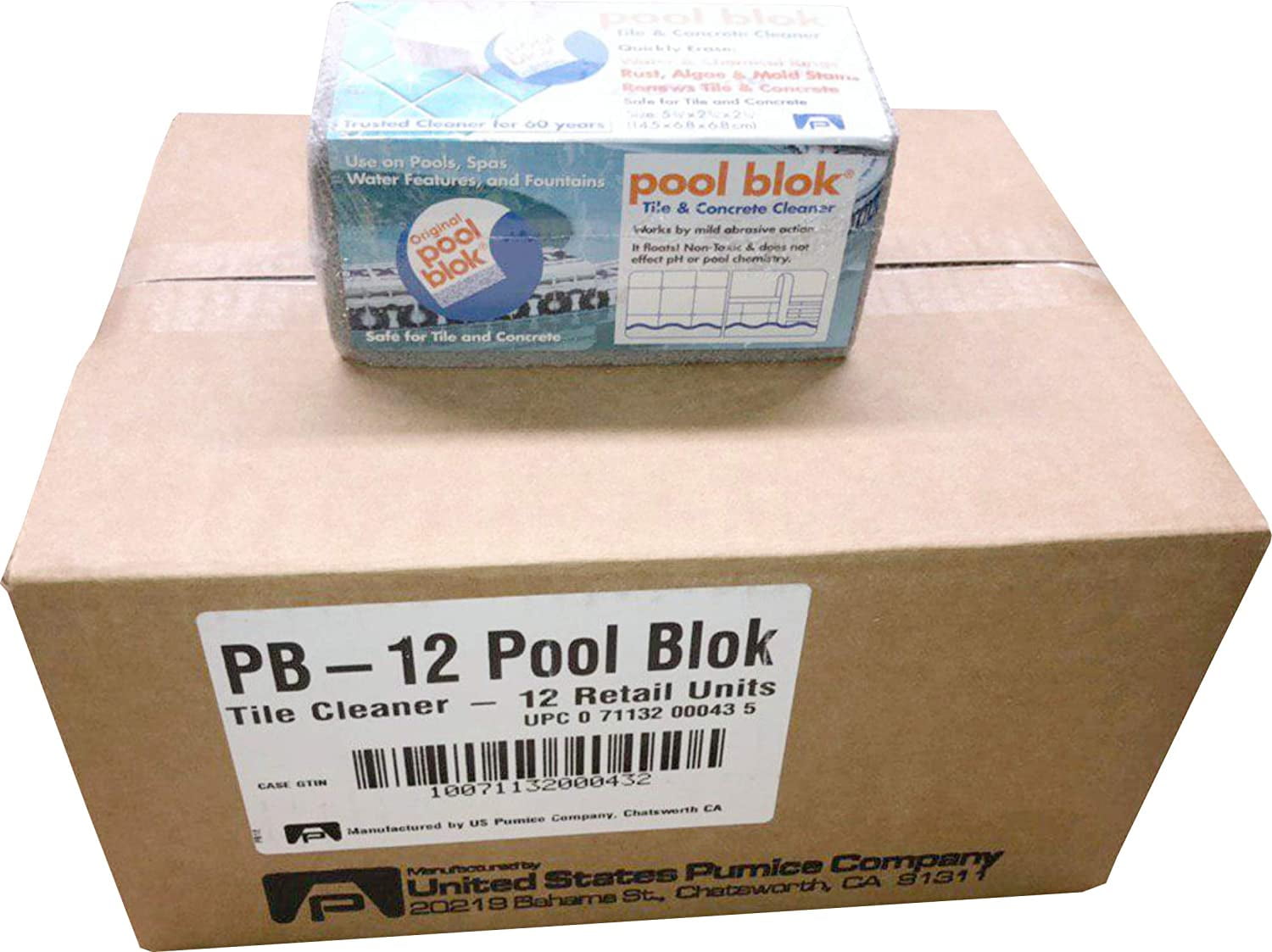 US Pumice Pool Cleaning Blok Case of 12, PB-12, Pumie Pumice Stone for ...