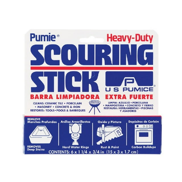 Pumie Heavy Duty Scouring Stick for Toilet Bowl Rings, Bathroom ...