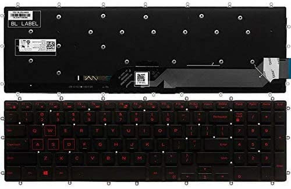 US Red English Backlit Laptop Keyboard (Without palmrest) Replacement ...