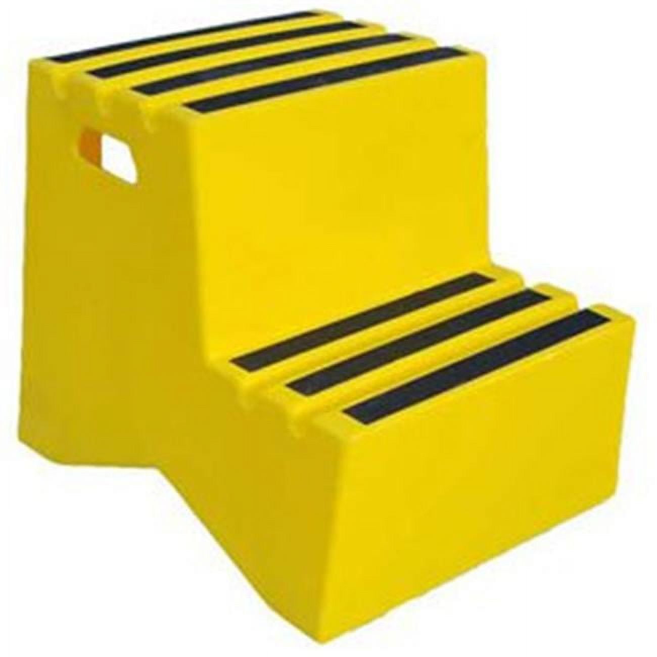 US Roto Molding B2185978 2 Step Plastic Step Stand - Yellow, 21 x 24.5 ...