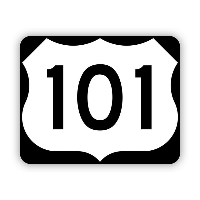US Route 101 Sign Sticker Decal - Self Adhesive Vinyl - Weatherproof ...