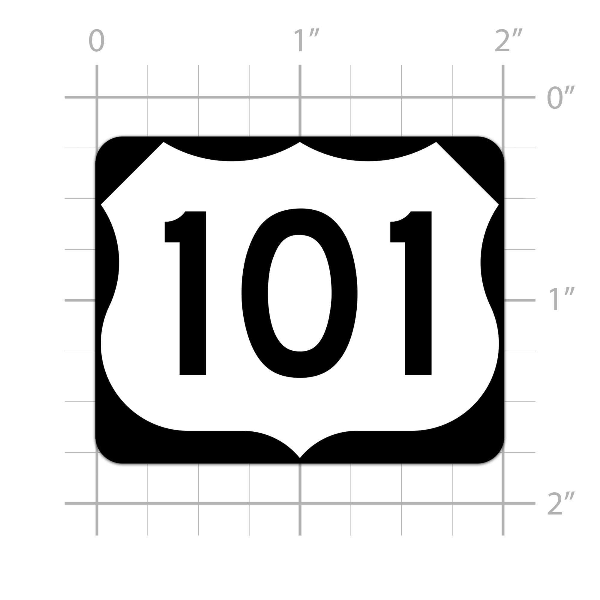 US Route 101 Sign Sticker for water bottle phone tumbler hard ...