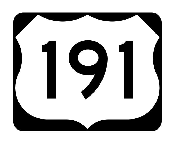US Route 191 Metal Aluminum Sign Highway Sign Road Sign Size: 8 x 12 ...