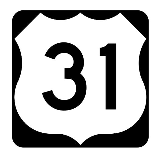 US Route 31 Metal Sign Highway Sign Road Sign Size: 12 inch x 12 inch ...