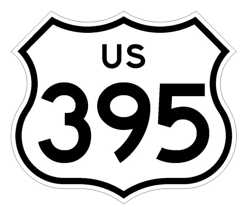 US Route 395 Metal Sign Decal Highway Sign Road Sign Size: 12"x 12 ...