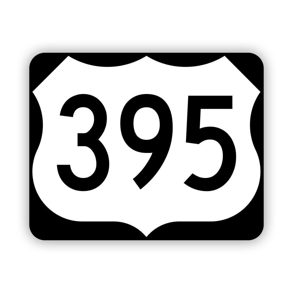 US Route 395 Sign Sticker Decal - Self Adhesive Vinyl - Weatherproof ...