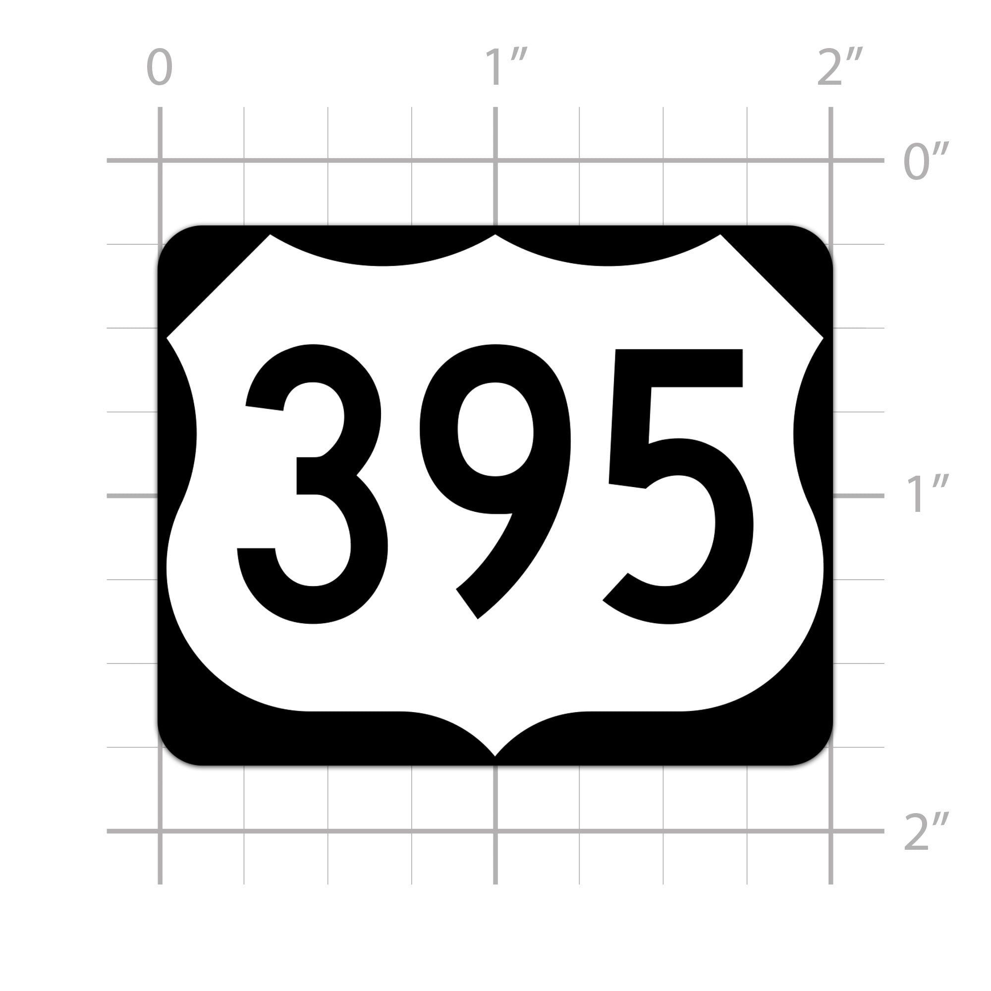US Route 395 Sign Sticker for water bottle phone tumbler hard hatmojave ...