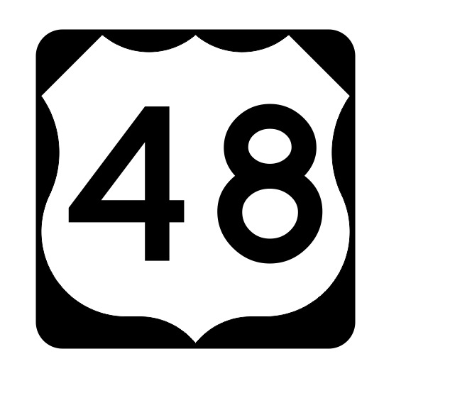 US Route 48 Metal Sign Highway Sign Road Sign Size: 12 inch x 12 inch ...
