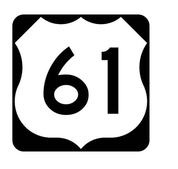 US Route 61 Metal Sign Highway Sign Road Sign Size: 8 inch x 8 inch ...