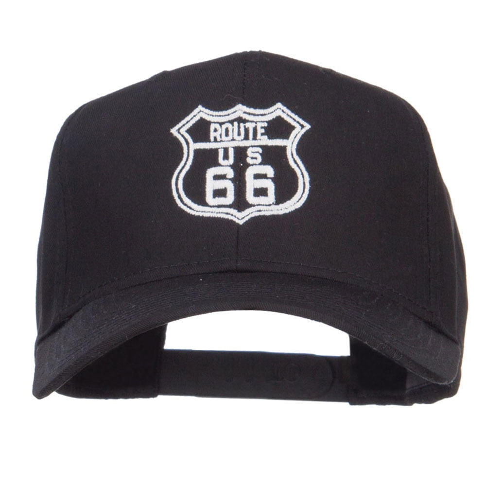 US Route 66 Embroidered Cap - Black OSFM - Walmart.com