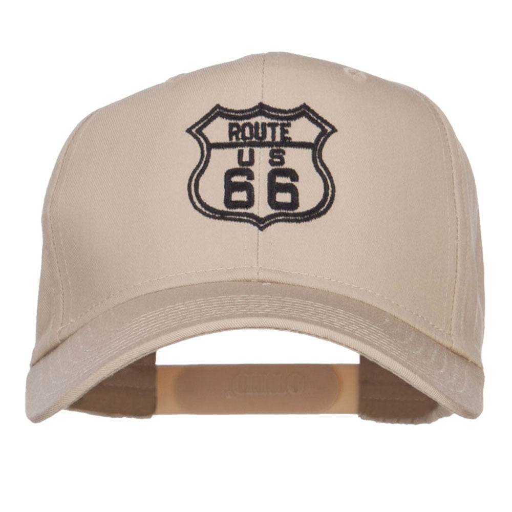 US Route 66 Embroidered Cap - Khaki OSFM - Walmart.com