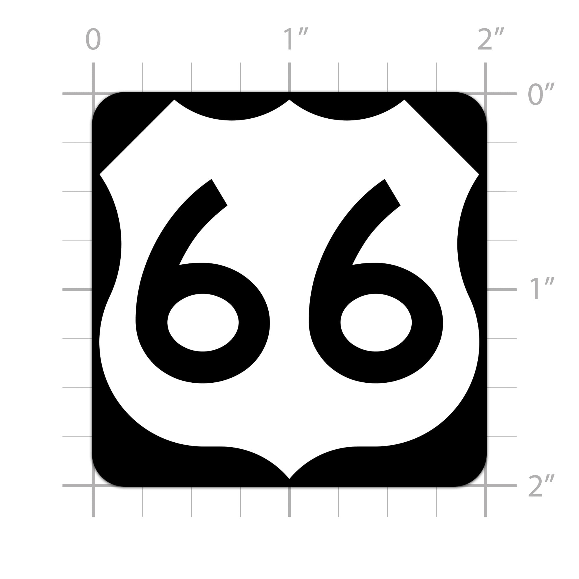 US Route 66 Sign Sticker for water bottle phone tumbler hard hatus66 ...
