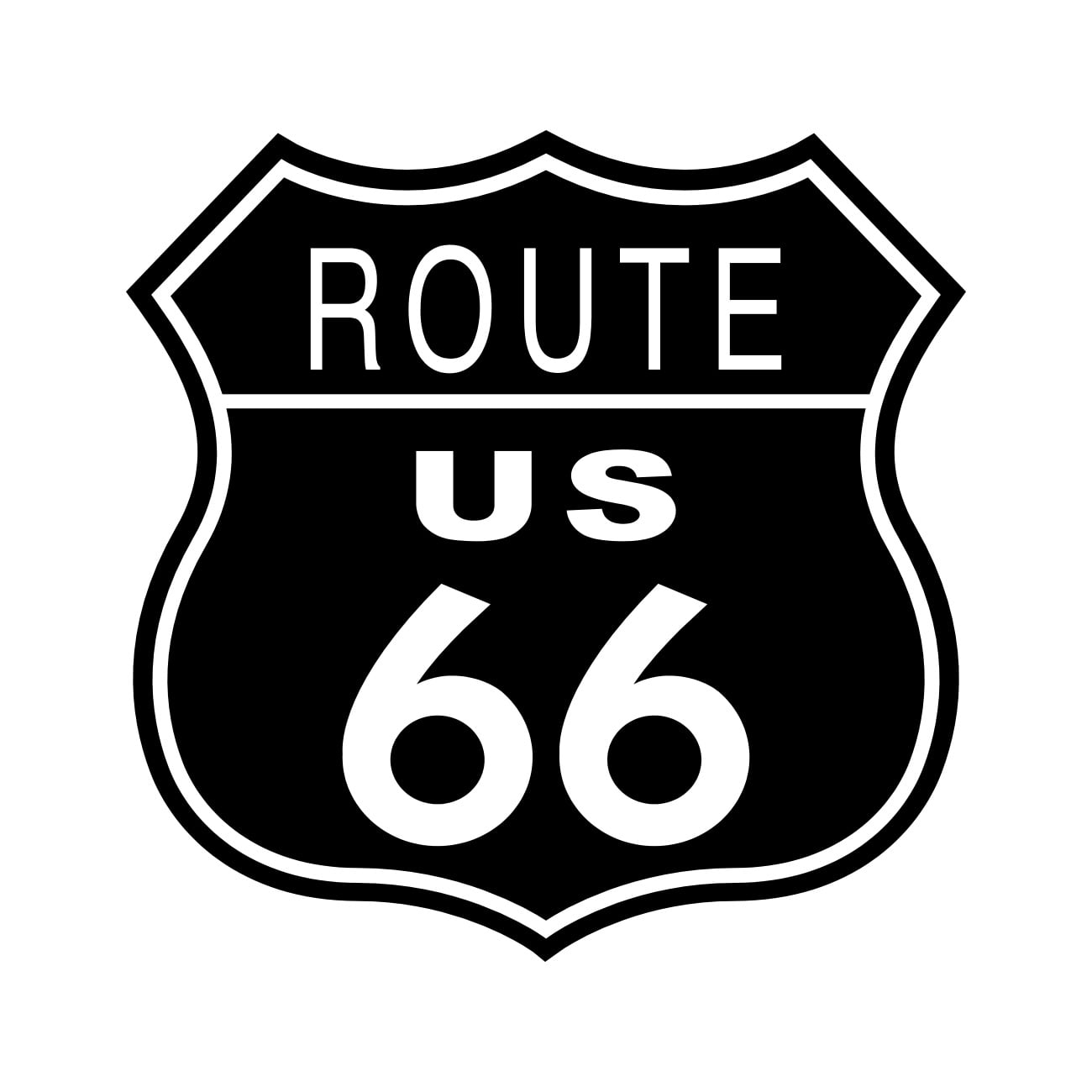 US Route 66 Sticker Decal Die Cut - Self Adhesive Vinyl - Weatherproof ...