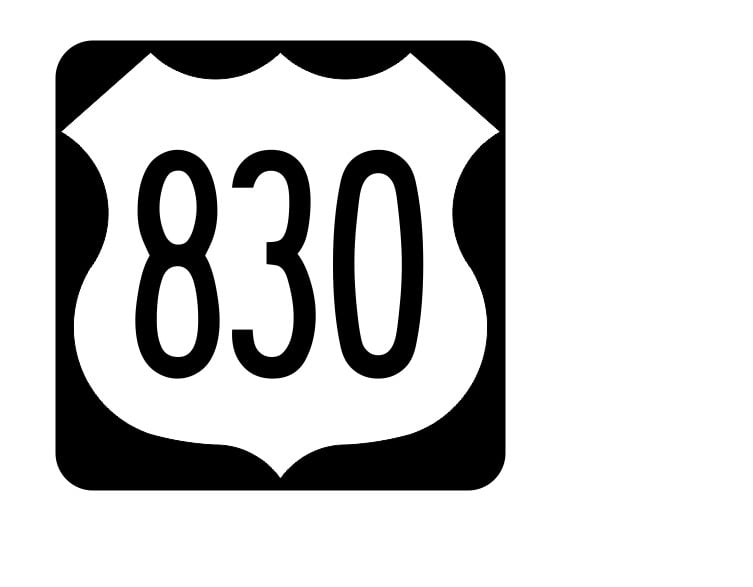 US Route 830 Metal Sign Highway Sign Road Sign Size: 12 inch x 12 inch ...