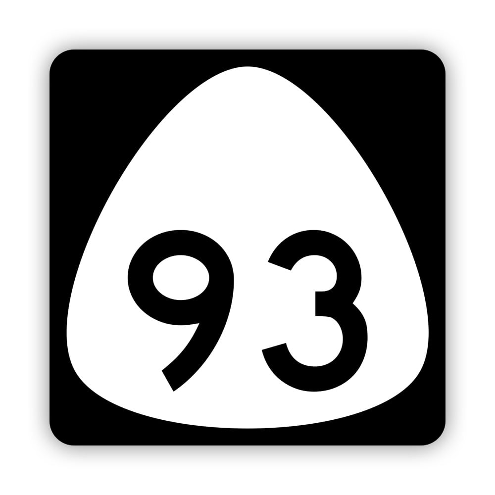 US Route 93 Sticker Decal - Self Adhesive Vinyl - Weatherproof - Made ...