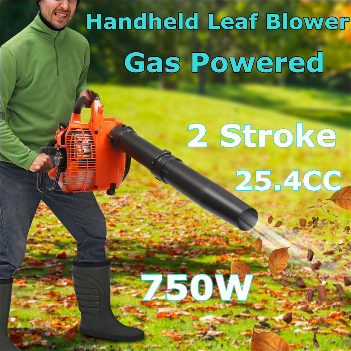 US SALE! Leaf Blower Gas 2-Stroke Cycle Commercial Heavy Duty Grass ...