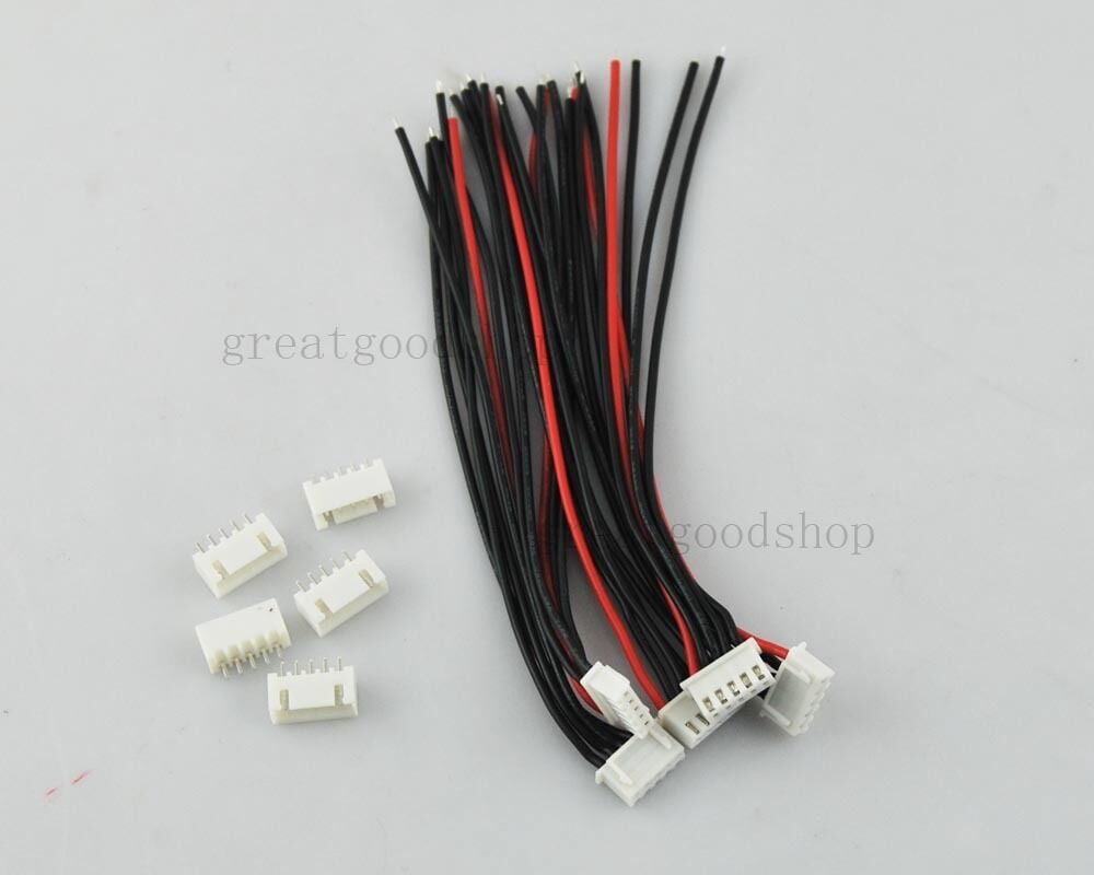 US SHIP 10 PCS 4S1P Balance Charger Cable 22 AWG Silicon Wire JST XH ...