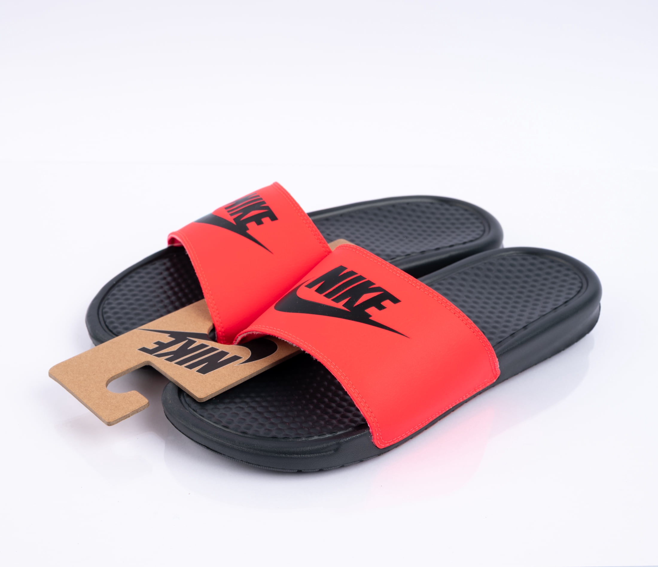 US SIZE 10 - Men's NIKE Benassi Just Do It Slippers Red/Black 343880 ...