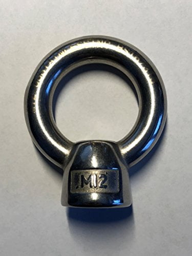US STAINLESS Stainless Steel 316 Lifting Eye Nut M12 Marine Grade 12mm ...