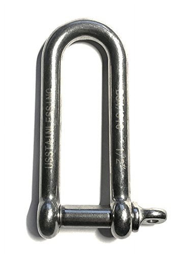 US STAINLESS Stainless Steel 316 Long D Shackle 1/2" (12mm) Marine ...
