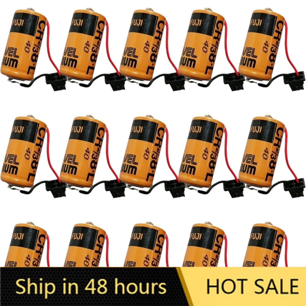 US STOCK 15PCS CR2/3 8.L 3V Battery 2000mAh For Fuji PLC Memory Backup ...