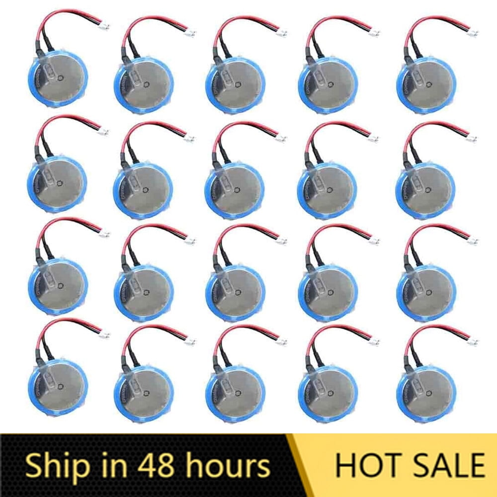 US STOCK 20PCS 3V 550mAh CR2450HR Battery with 1.5mm Circular Hole Plug ...