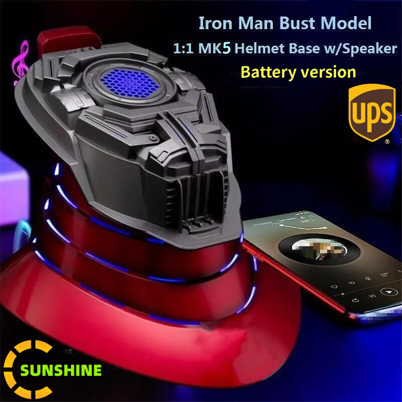 US STOCK! Iron Man MK5 Helmet Wearable Voice Control Mask Base ...
