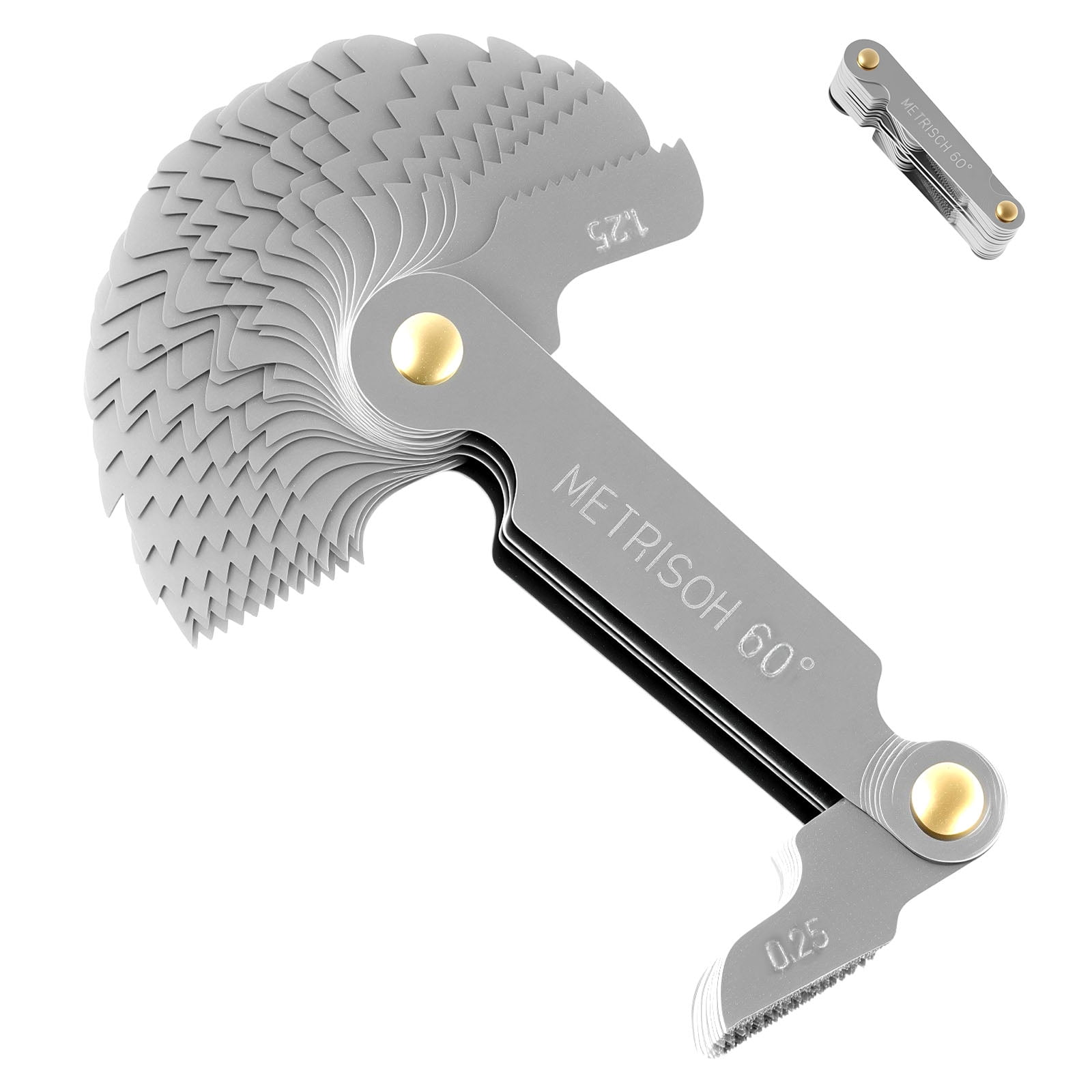 US Screw Gauge Easy to Use Solid Thread Pitch Gauge Smooth Metric ...